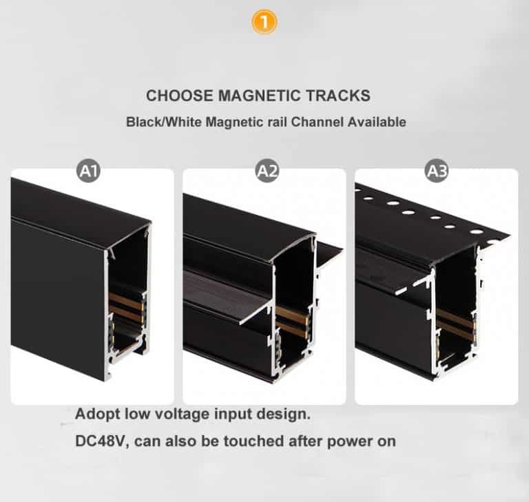Low voltage DC48V magnetic track lighting - GRNLED