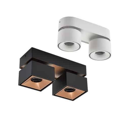 Black/White Twin Downlights Surface Mounted 10W-70W - GRNLED